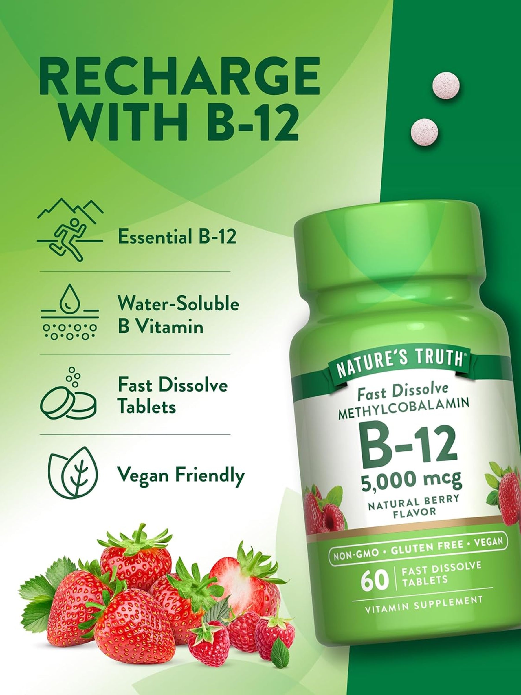 Vitamin B-12 5000 mcg Methylcobalamin